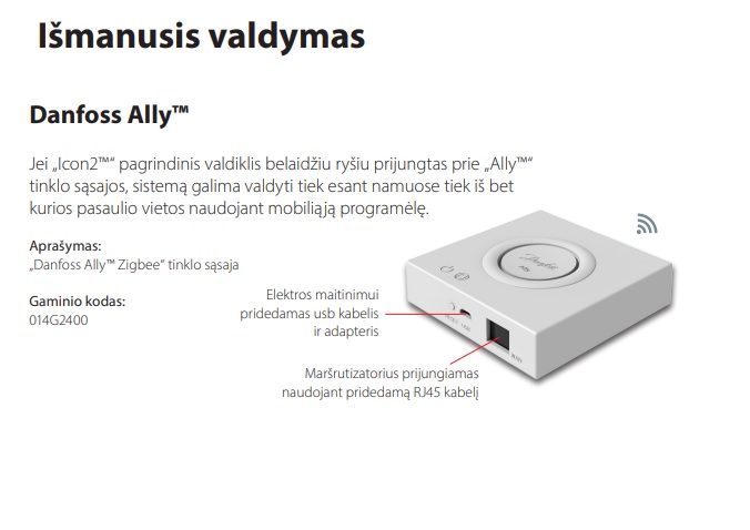 Danfoss Ally™ maršrutizatorius Zigbee - Paltaja
